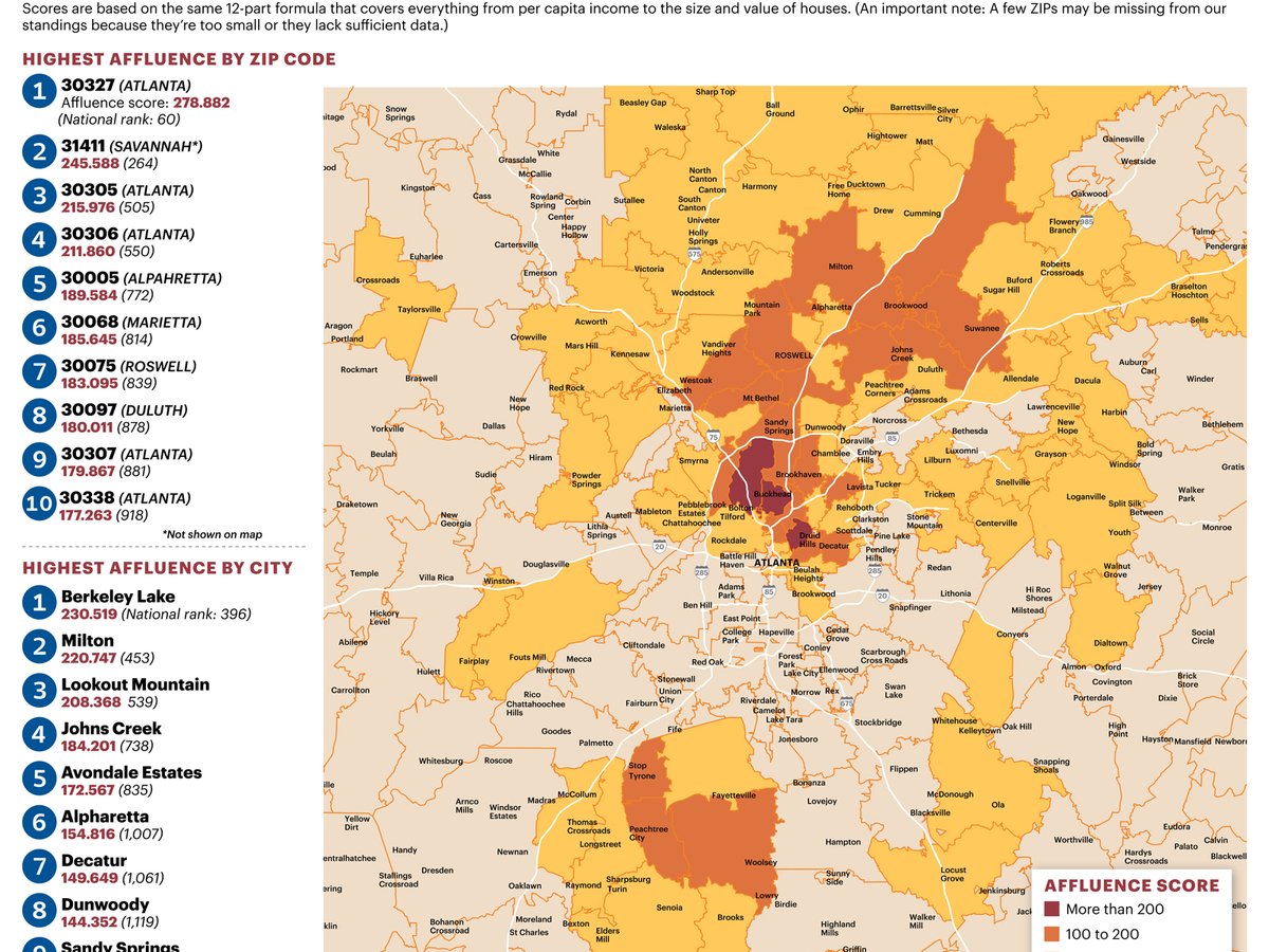 North Atlanta Zip Code Map