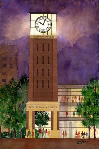 Ohio State building 'iconic' Tom W. Davis clock tower near Nosker House ...