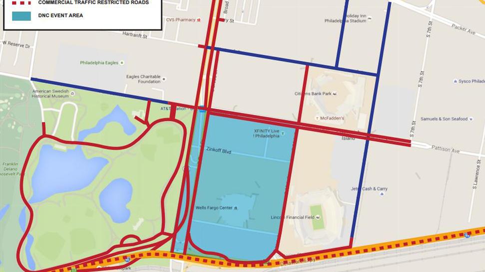 Officials release details on DNC road closures, restricted zones ...