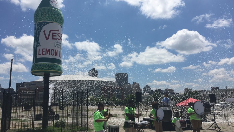 Giant Vess Soda bottle downtown is restored (Photos) - St. Louis ...