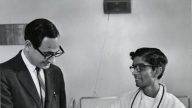 Dr Albert Starr Inventor Dr Starr with first patient to recieve a heart ...