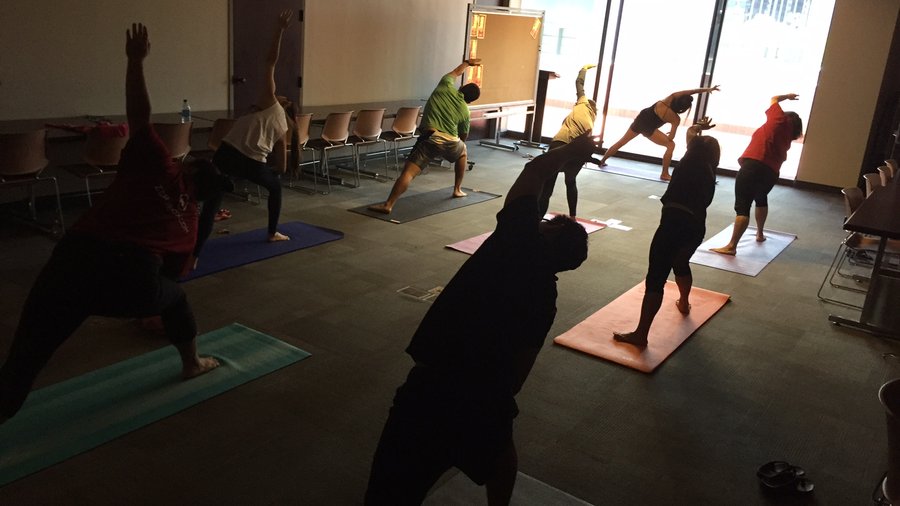 Hawaii National Bank yoga courtesy