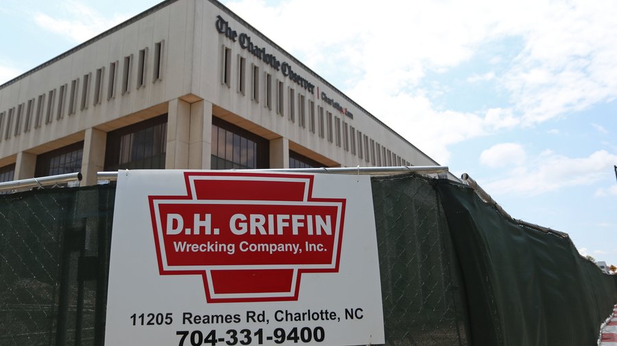 Demolition begins on Charlotte Observer building to make way for ...