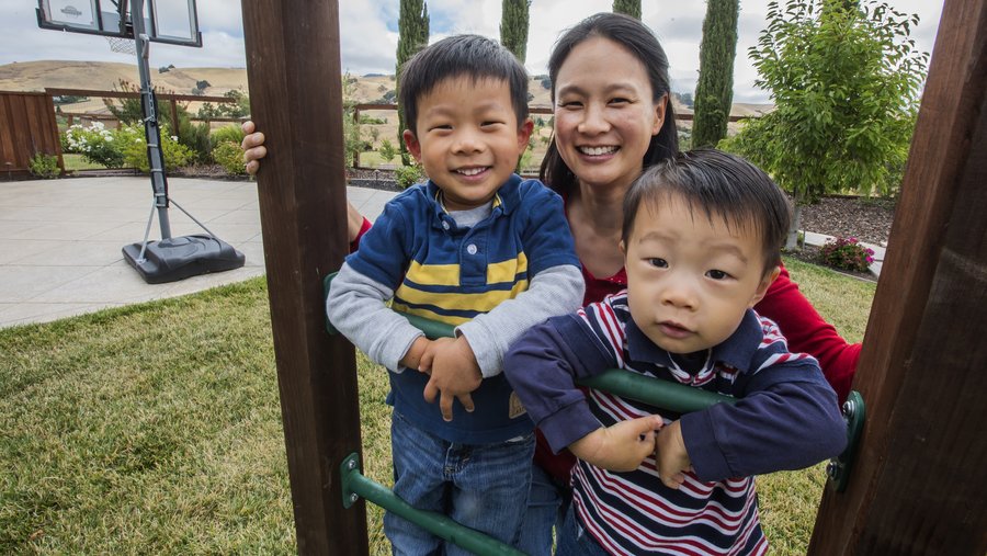 Former Olympic gymnast Amy Chow stuck the landing after reaching ...