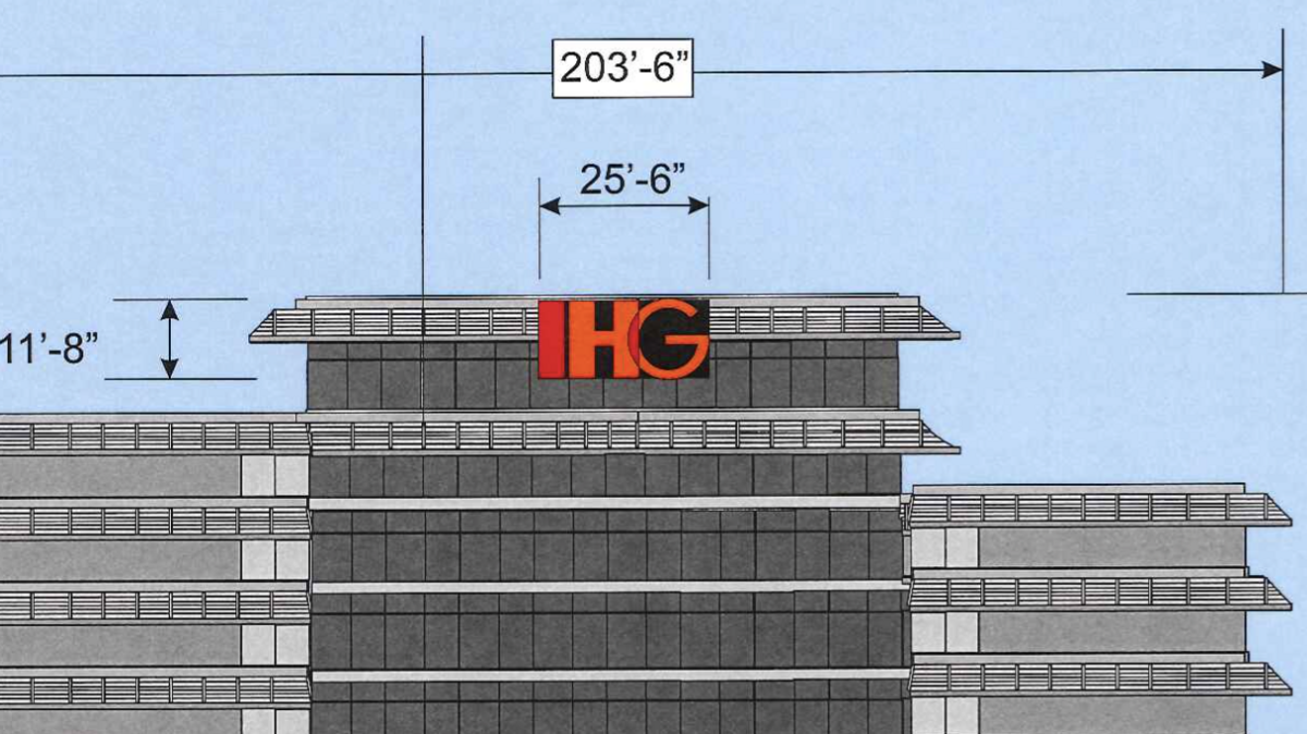 InterContinental Hotels Group plans big new sign atop Ravinia building ...