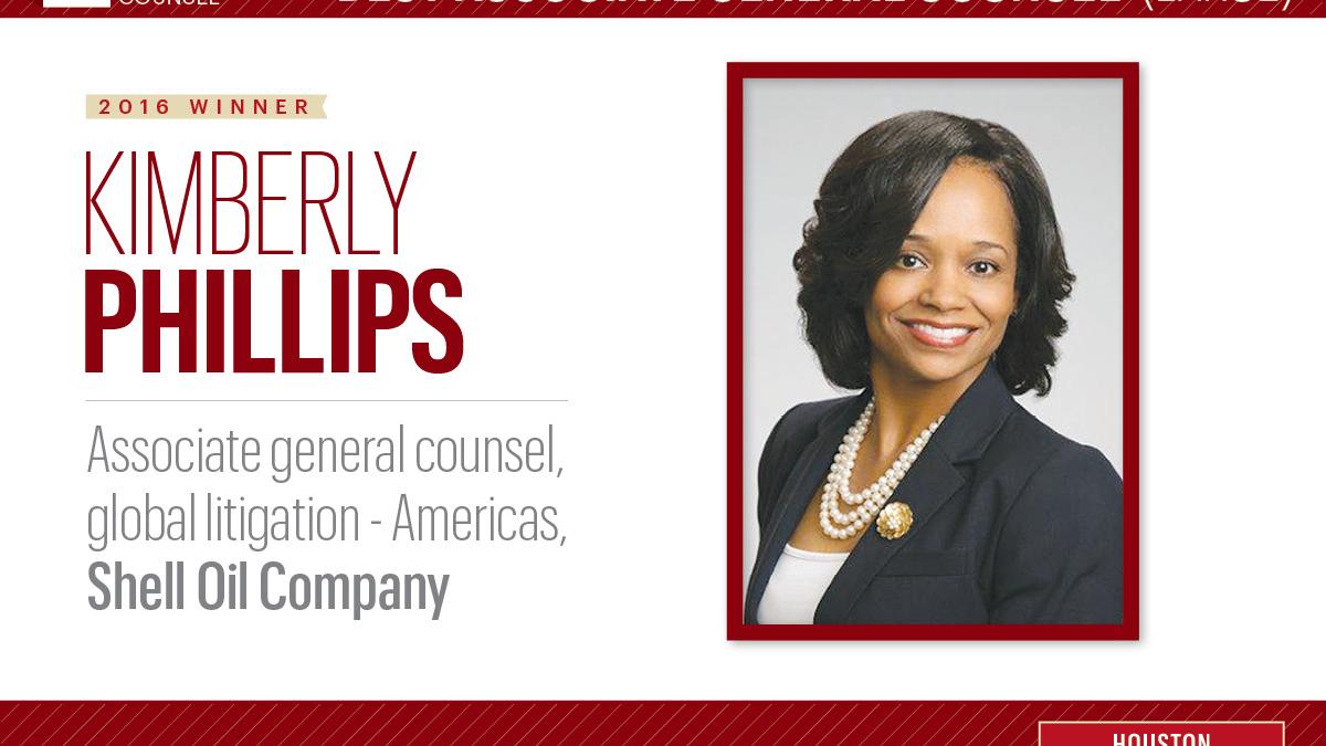 Shell Oil's Kimberly Phillips wins HBJ Best Corporate Counsel 2016 ...