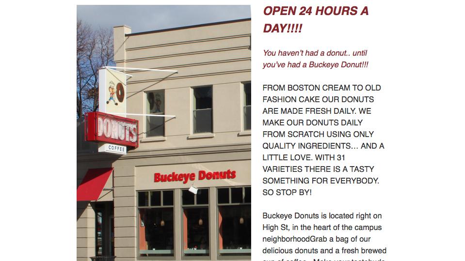 Buckeye Donuts on North High Street near Ohio State University named ...