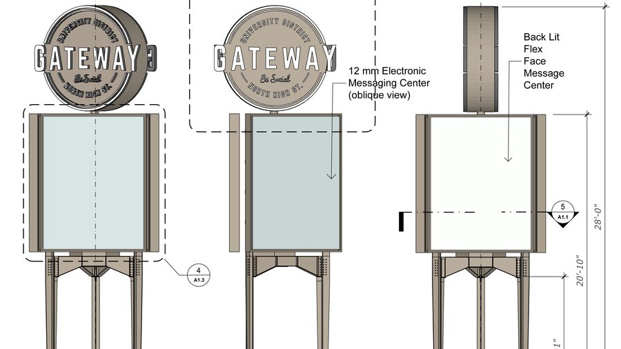 Gateway sign B7 1556 North High Street (Gateway) 4