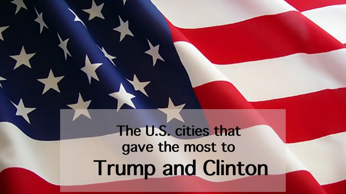Donald Trump, Hillary Clinton donations by US city - Albany Business Review