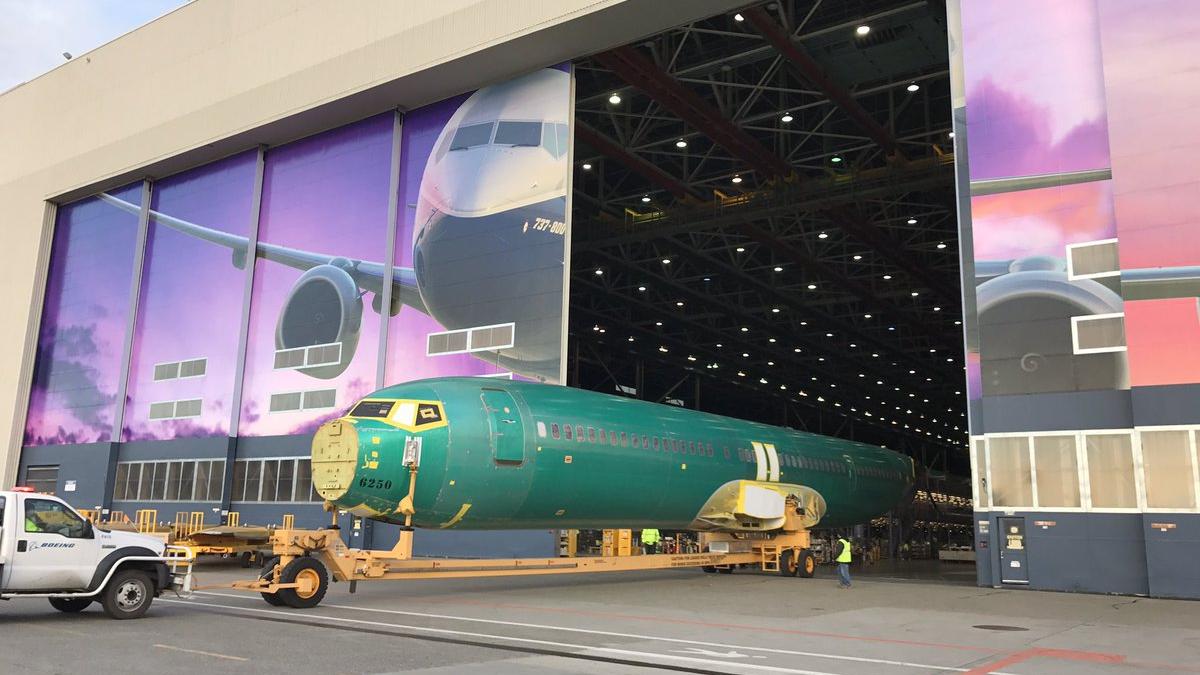 Boeing gets its first 737 MAX 9 fuselage from Spirit AeroSystems ...