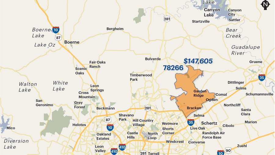 San Antonio area's wealthiest ZIP codes by average household income in ...