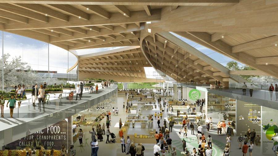 RFK Stadium Masterplan Market Hall Interior View Image Copyright OMA ...