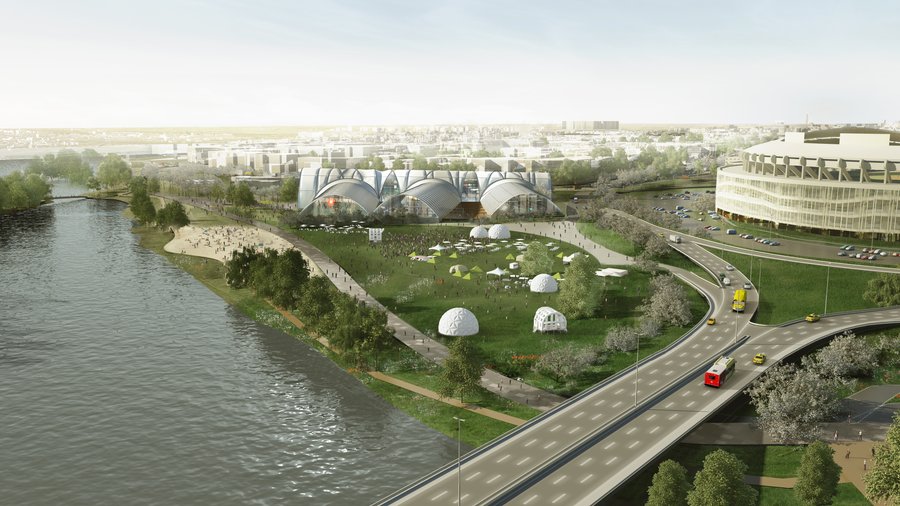 RFK Stadium Masterplan Short Term Plan View from Whitney Memorial ...