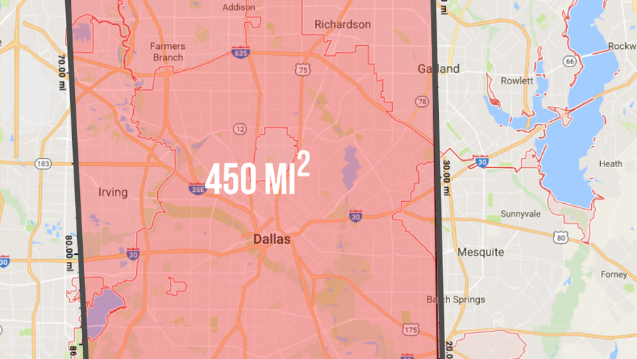 dallas at austin density
