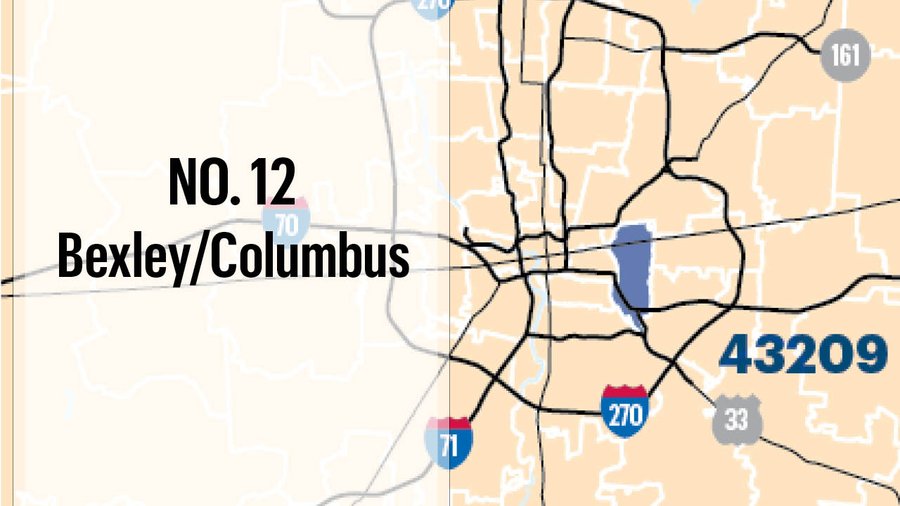 Central Ohio Zip Code Map
