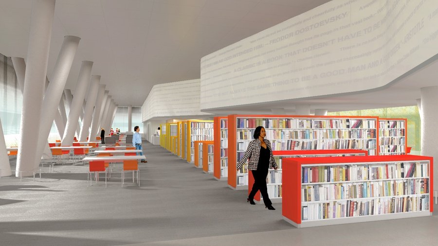 Inside the planned West End Library, a first of its kind