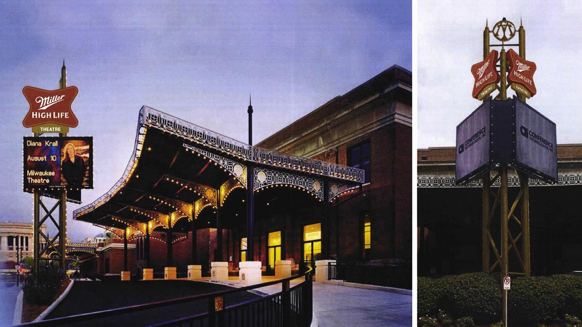 Miller High Life Theatre sign one step closer to hoisting - Milwaukee ...