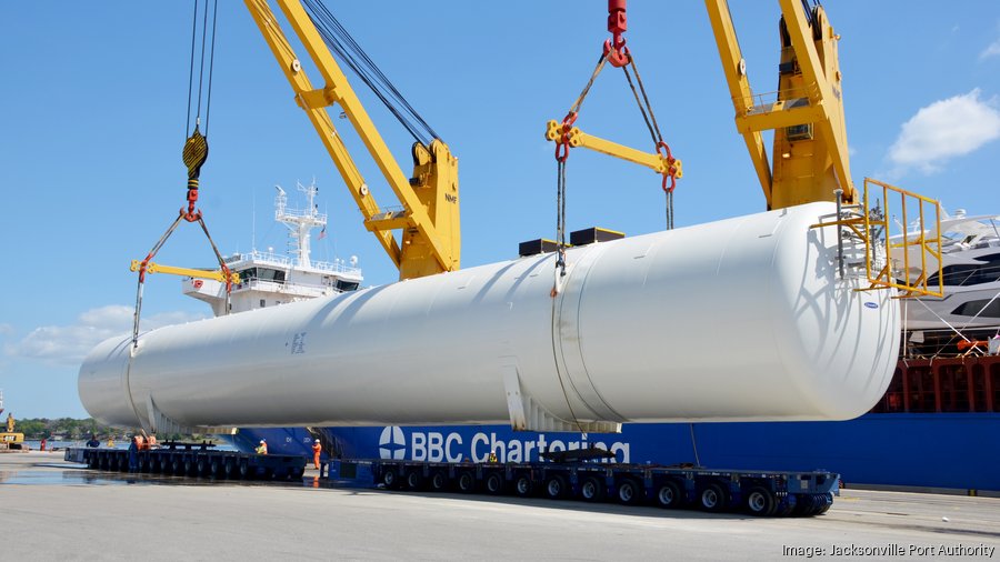 Two large LNG tanks arrive at Jaxport's Talleyrand Terminal making ...