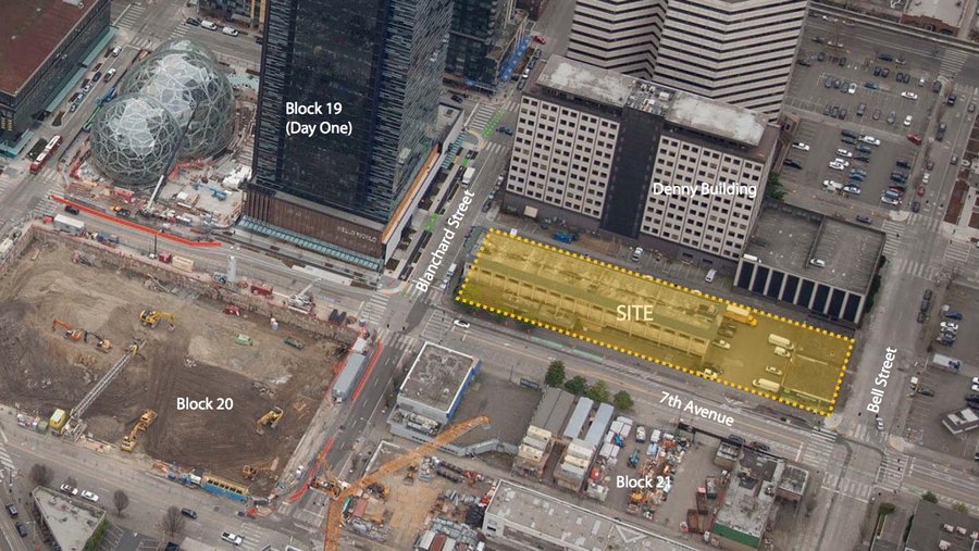 Amazon - 2205 7th Ave. - aerial of building site