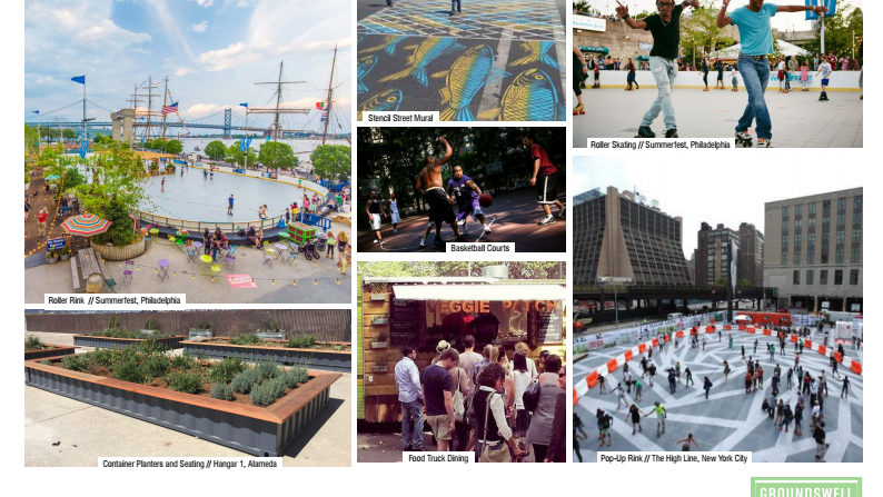 RiverPlay — a temporary public space and recreation area with an ...