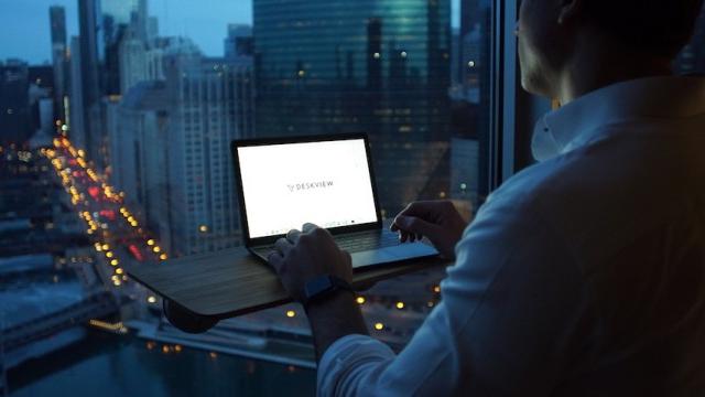 Meet DeskView, a portable standing desk you can attach to your window ...