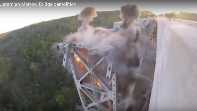 Another attempt to demolish former Jeremiah Morrow Bridge will close I ...
