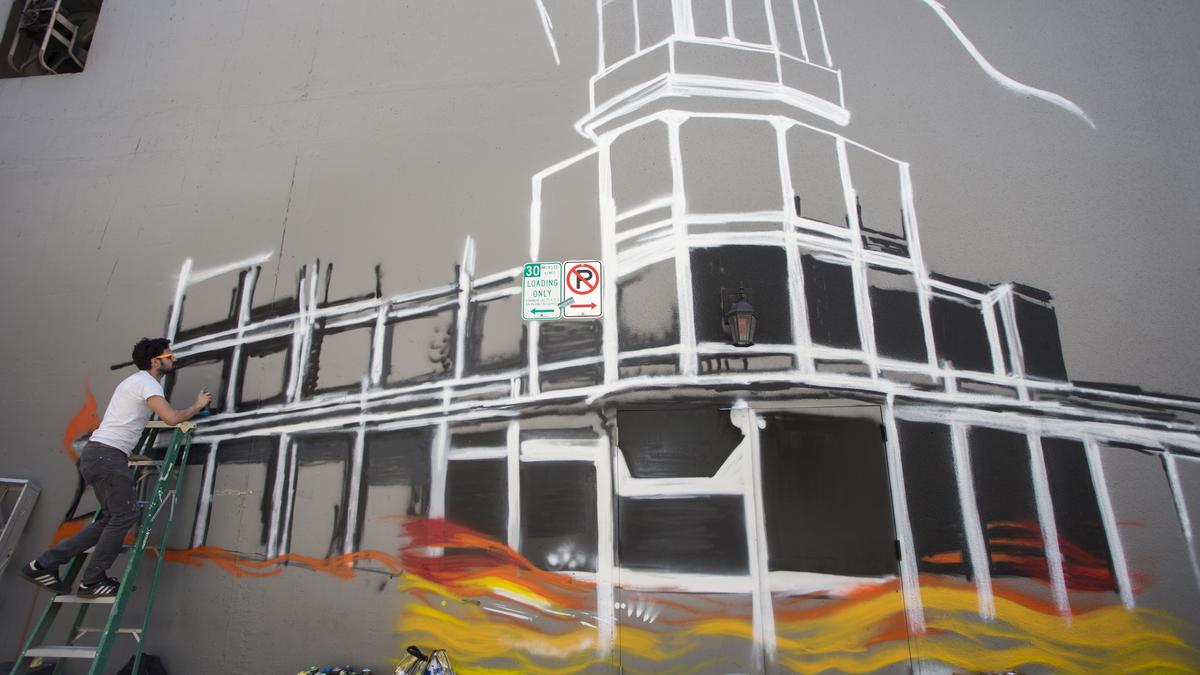 Phoenix artists begin new downtown mural - Phoenix Business Journal