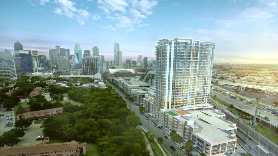 DFW developer wrapping up construction on Victory Park's tallest tower ...