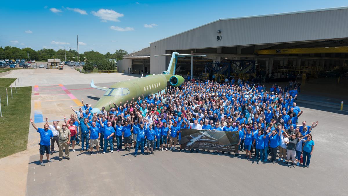 Textron Aviation in Wichita rolls out first production Longitude as new ...