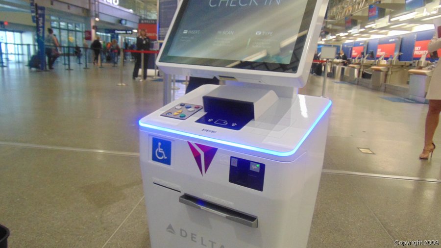Delta self-service bag drop stations