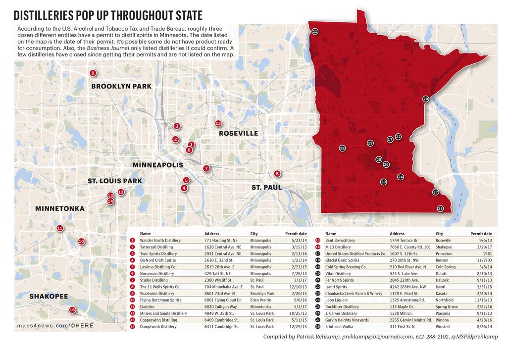Minnesota distilleries growing, but don't expect a boom like breweries ...