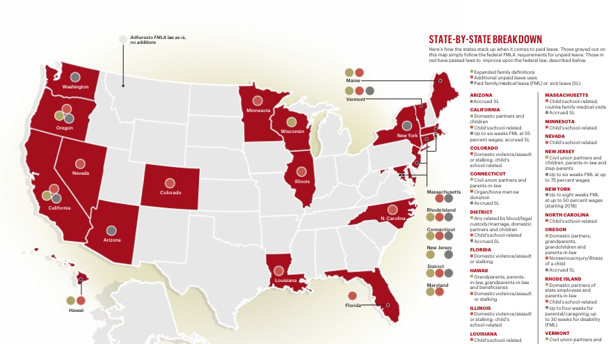 Find out where in the U.S. paid leave is mandated, including Washington ...