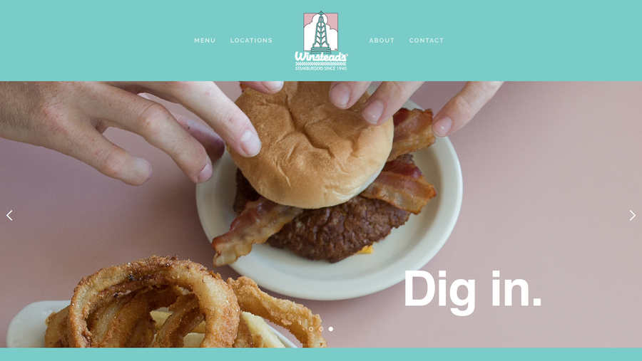 Winstead's Steakburgers website screenshot
