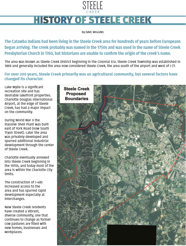 History of Steele Creek - Charlotte Business Journal