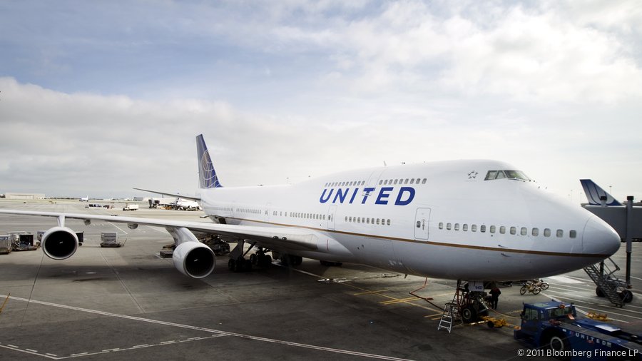 United Airlines 747 flying off into the sunset today — how it played ...