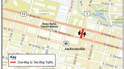 Part of Main Street will convert to two-way traffic - Jacksonville ...
