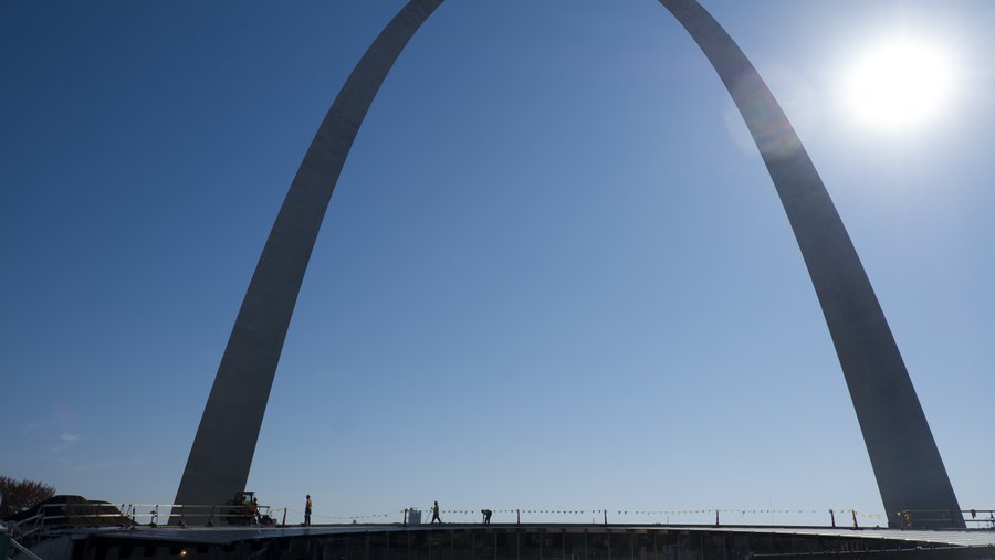 See photos, video of construction progress at Arch grounds - St. Louis ...