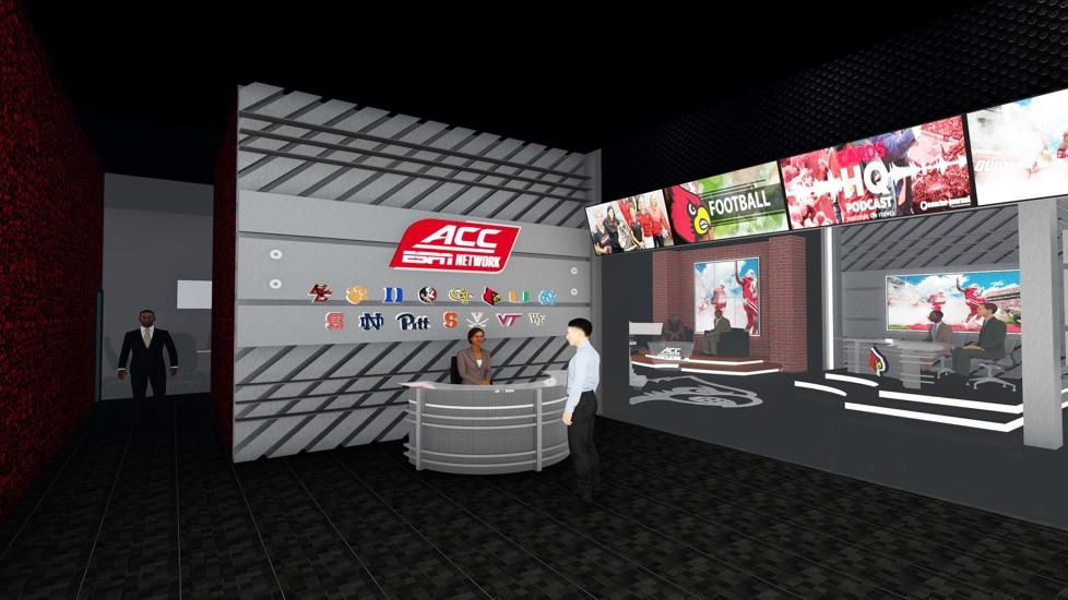 ULAA unveils look for $8M ACC Network broadcast studio - Louisville ...