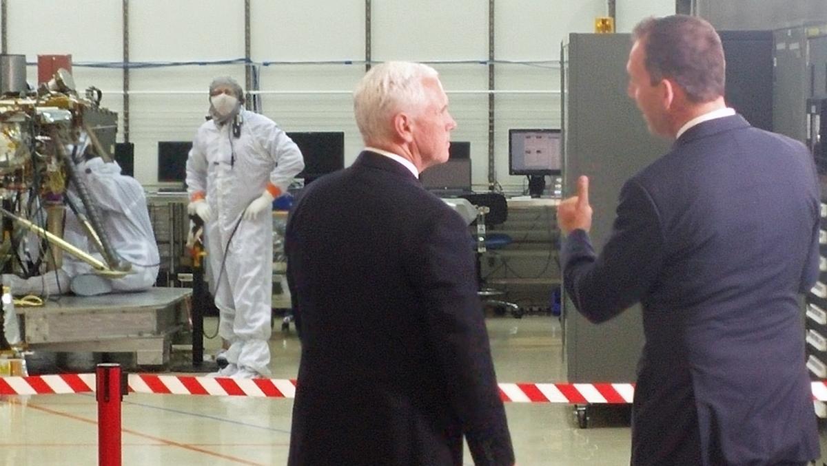 Vice President Pence tours Lockheed Martin space campus in Colorado ...