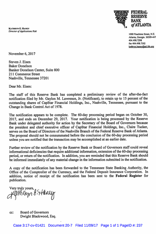 Bank investor Gaylon Lawrence Jr. fires back at CapStar Financial ...