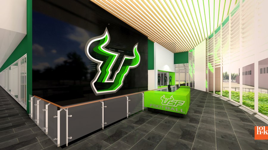USF Football Center Rendering Front Lobby