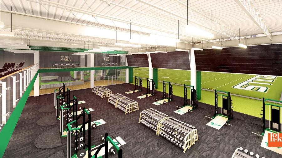 USF Football Center Rendering Strength and Conditioning