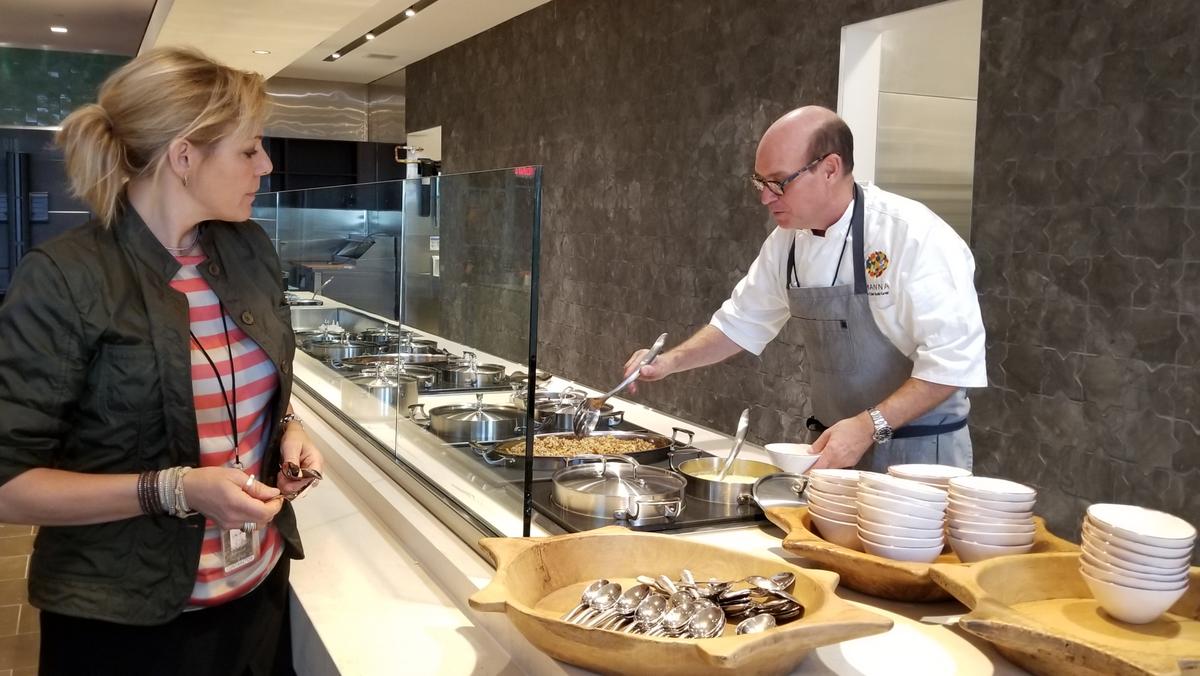 Equinox’s Todd and Ellen Gray prepare to feed the crowds with Manna at ...