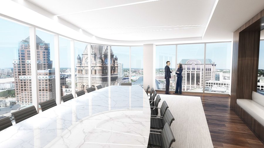 BMO Tower's glass exterior done, builders busy on interior: Slideshow ...