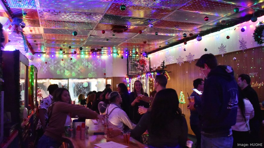 VIPs celebrate opening of Tinsel, a holiday-themed pop-up cocktail bar ...
