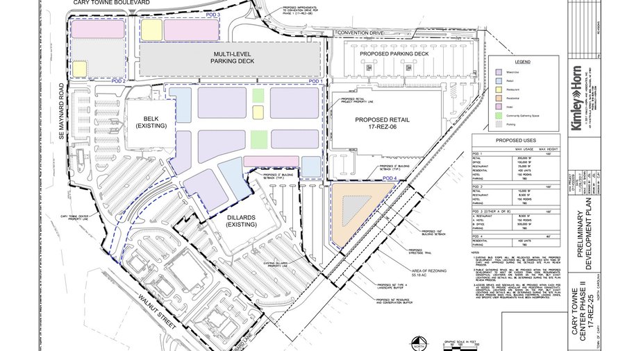 Housing, hotels and new retail proposed for Cary Towne Center ...