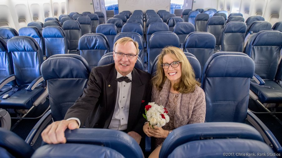 Mile-high marriage: Delta flight attendant, pilot marry on 747s last ...