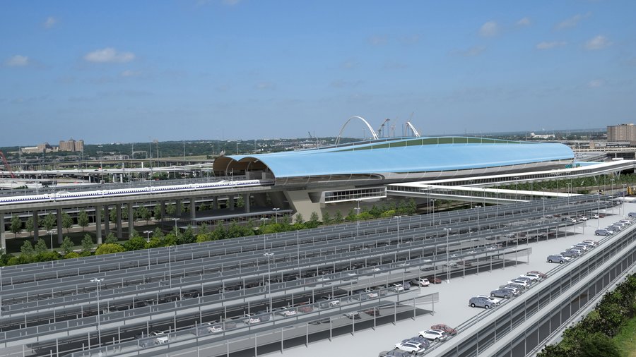 Texas bullet train developers unveil renderings for Dallas station ...