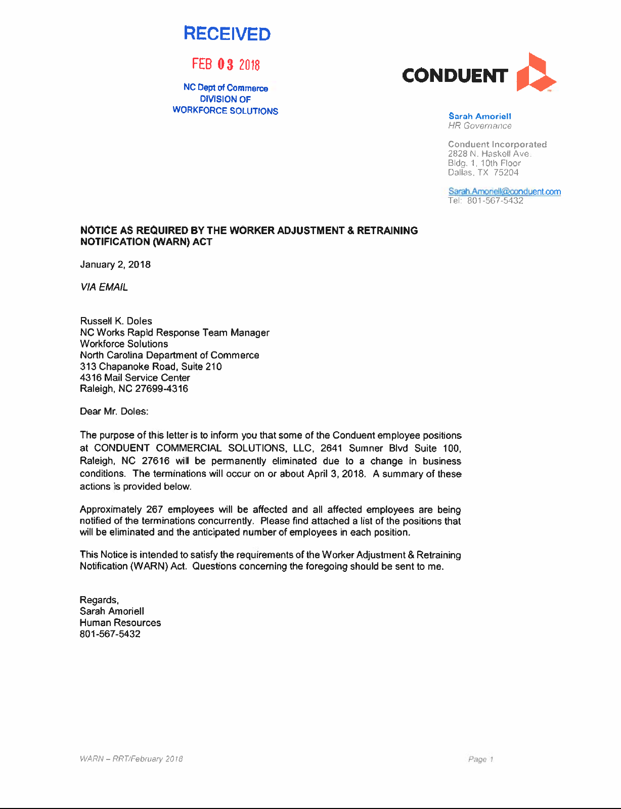 2 months after 200-job Triangle expansion announcement, Conduent to lay ...