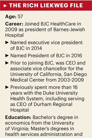 Meet Rich Liekweg, the new president and CEO of BJC HealthCare - St ...
